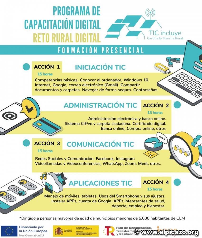CURSOS RETO RURAL DIGITAL (MARZO-ABRIL 2025) - El Picazo (Cuenca ...